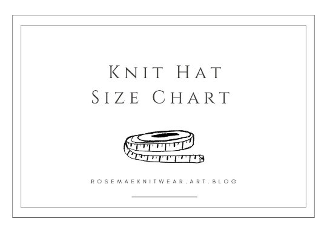 Knit Hat Size Chart, Beanie Size Guide, Beanie Measurements - Etsy