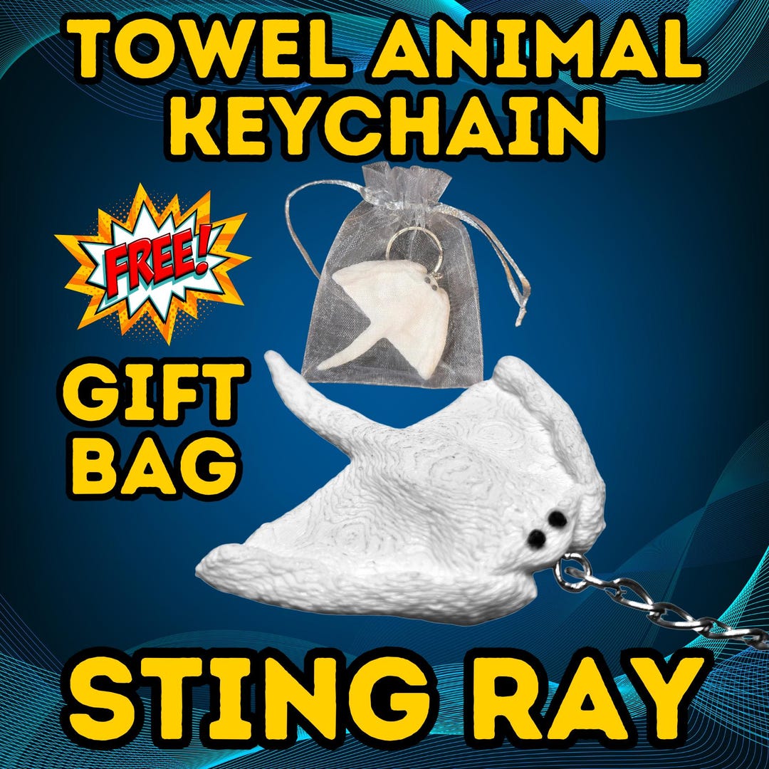 Towel Animal Stingray Keychain, Gifts for Cruise Exchange, Cruise Towel ...