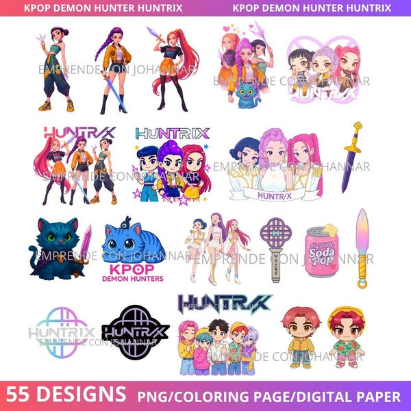 Huntrix Clip Art - Etsy