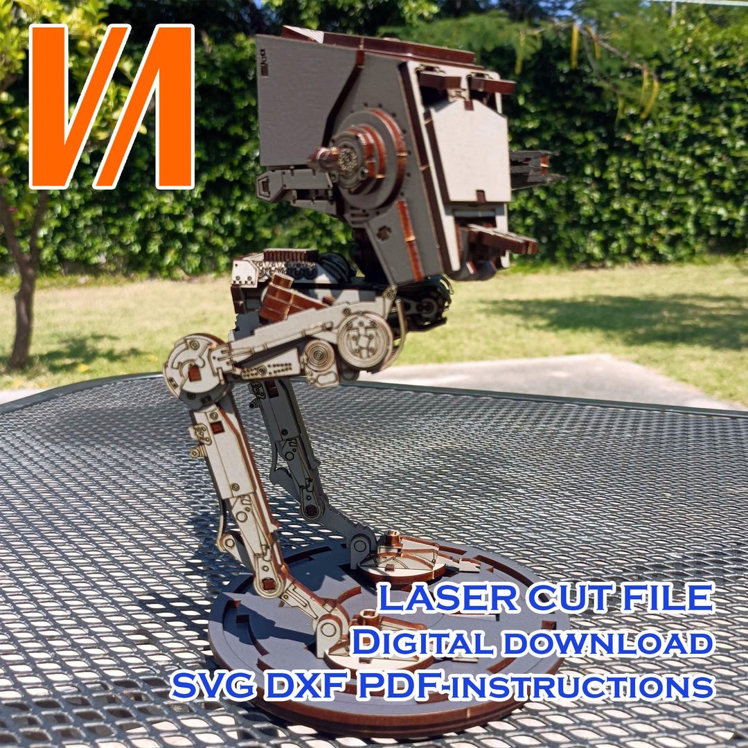 Star Wars All Terrain Scout Transport AT-ST 1:50 Scale Laser Cut File ...