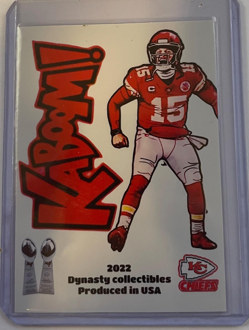 Patrick Mahomes 2022 KABOOM Stlye Cracked Ice Novelty Basketball Card ...