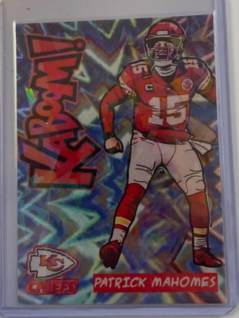 Patrick Mahomes 2022 KABOOM Stlye Cracked Ice Novelty Basketball Card ...