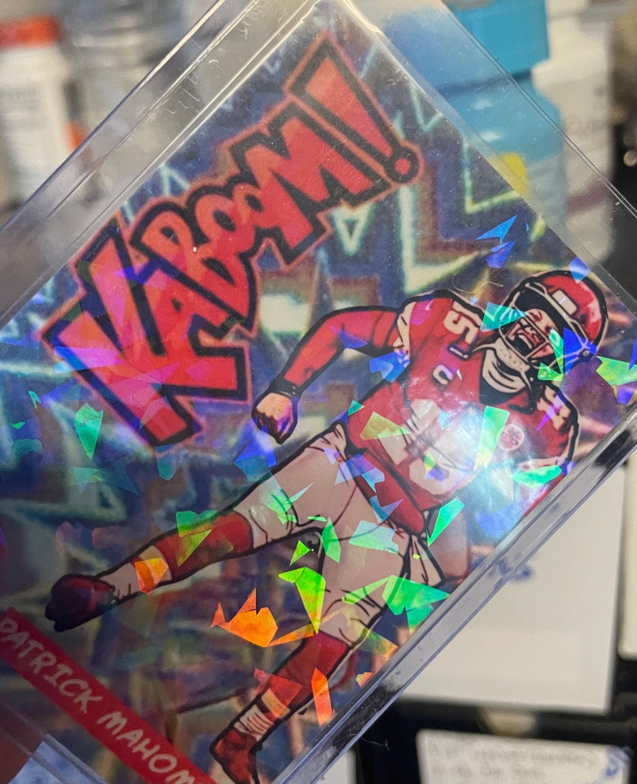 Patrick Mahomes 2022 KABOOM Stlye Cracked Ice Novelty Basketball Card ...