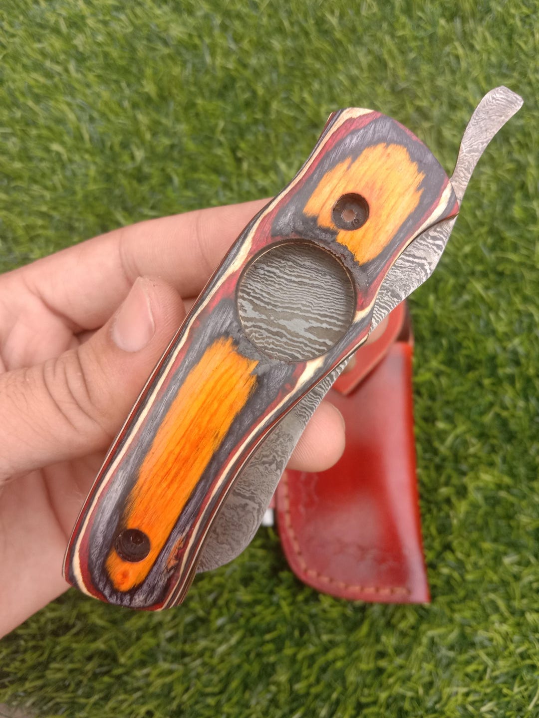 Cigar Cutter Knife Handmade Damascus Folding Pocket Knife/cigar ...