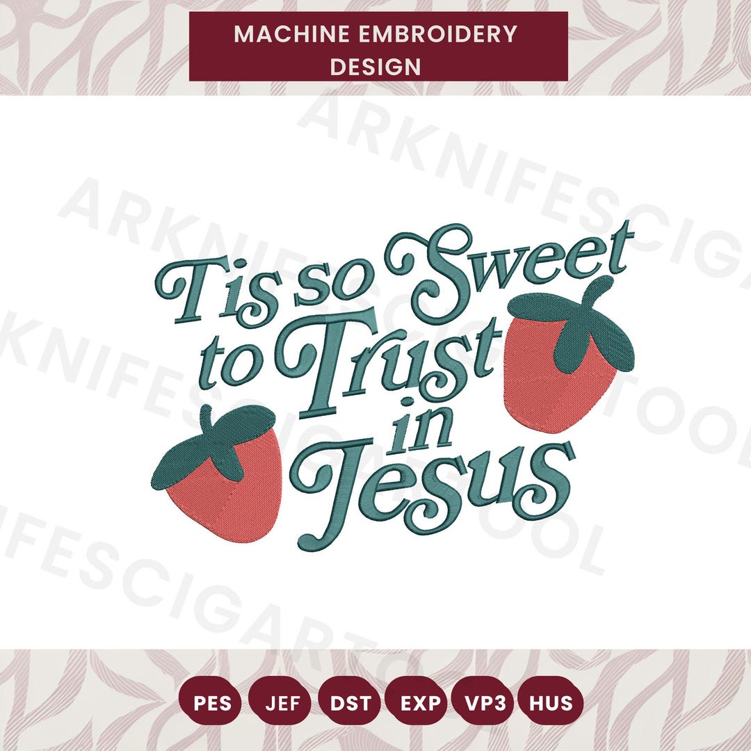 Jesus Embroidery Designs,strawberry Embroidery Design,tis so Sweet ...