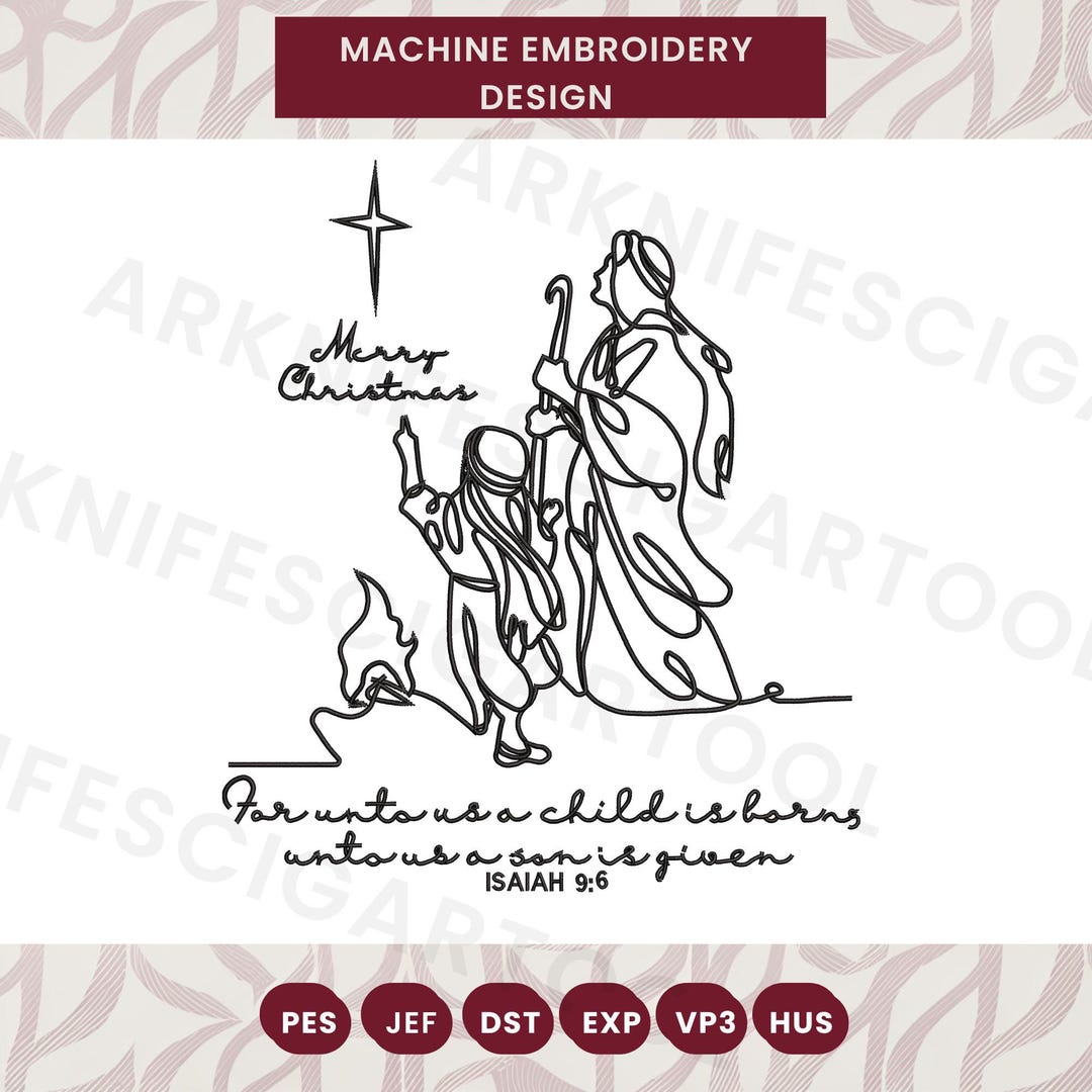 Nativity Scene Embroidery Designs, Christian Christmas Machine ...
