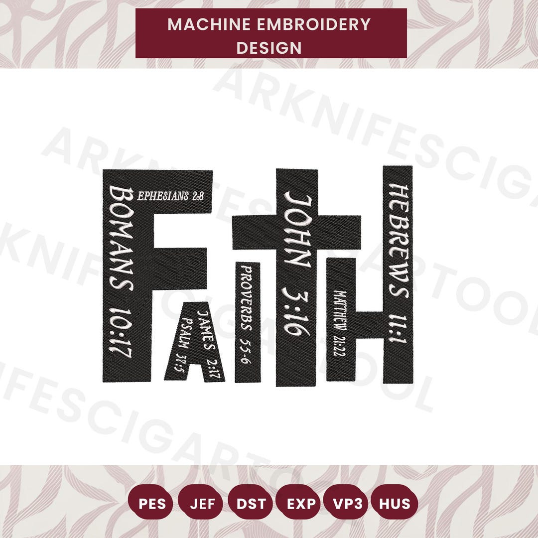 Faith Embroidery Designs, Christian Embroidery Design, Jesus Machine ...