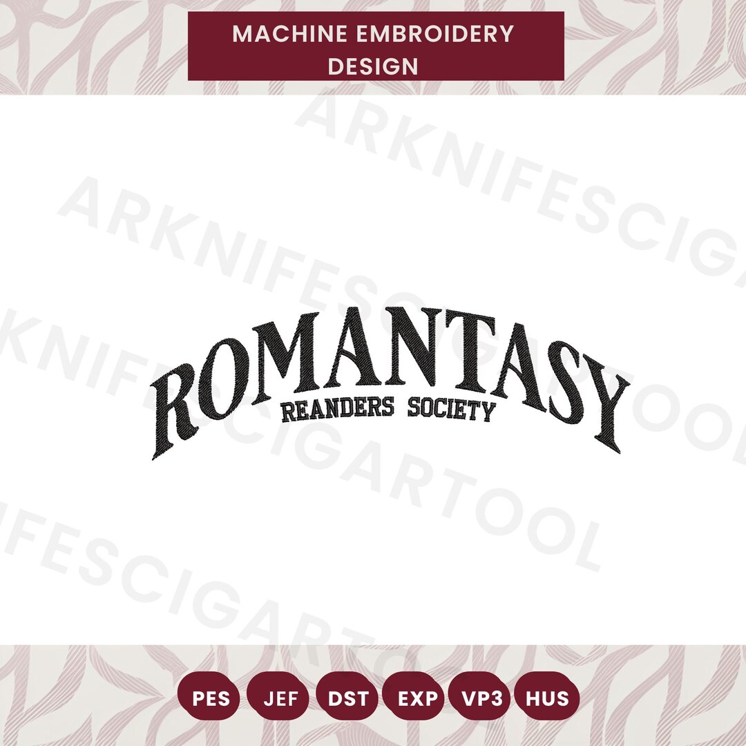 Romantasy Embroidery Designs, Reader Society Embroidery Design, Fantasy ...