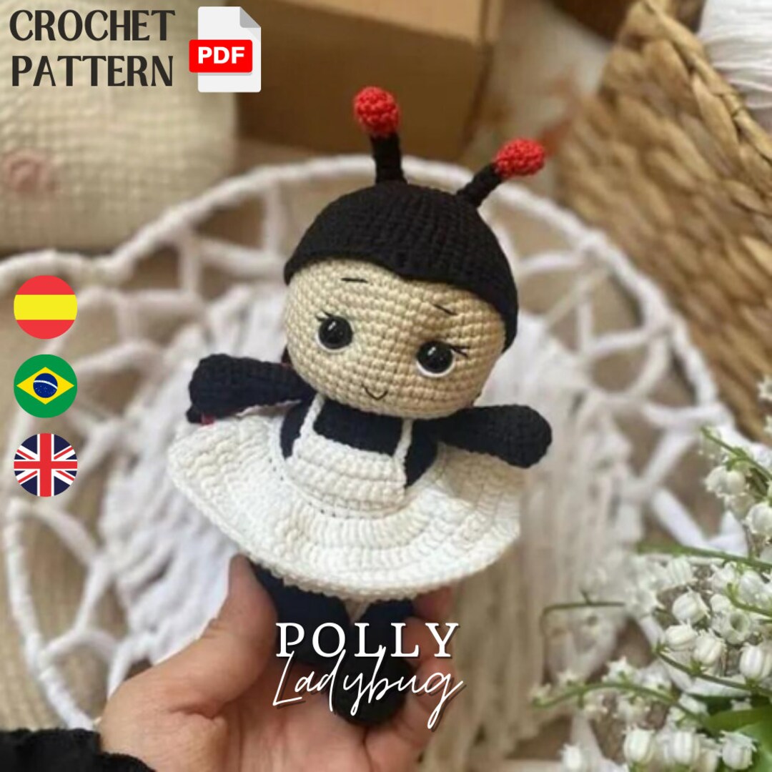 Polly Ladybug Crochet Pattern, Doll Ladybird Pattern, Cute Crochet ...