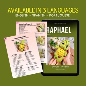 Raphael the Turtle Crochet Pattern, Cute Sea Crocheted Turtle PDF Tutorial in English, Plushie ...