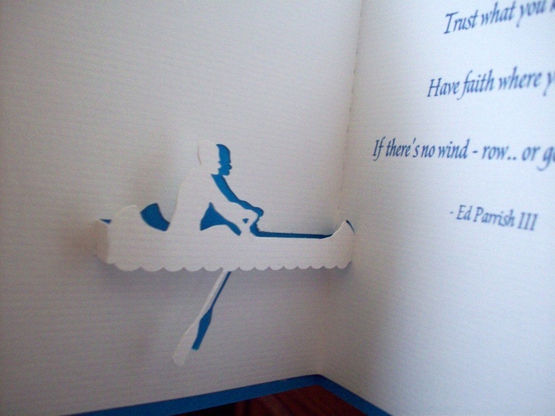 Canoe Pop-up Card ITEM 9548 - Etsy