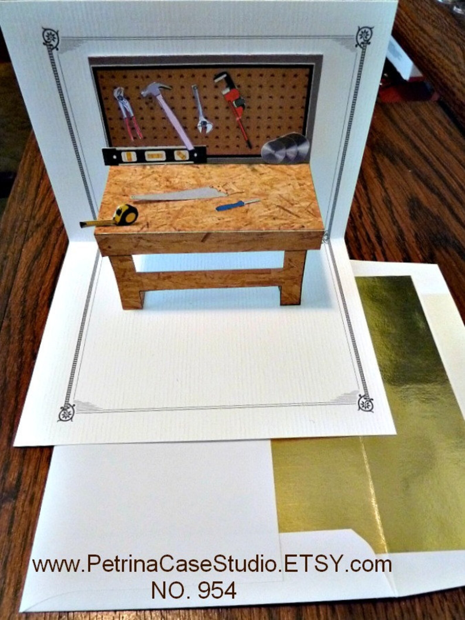 Workbench Pop-Up Karte mit Werkzeugen 15X7 - Art.954 - Etsy.de