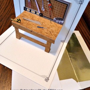 Workbench Pop-up Card With Tools 5X7 - Item 954 - Etsy