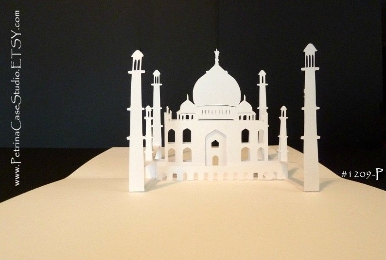 Taj Mahal Pop-up Card Printable Pattern: DIY Papercraft (digital ...