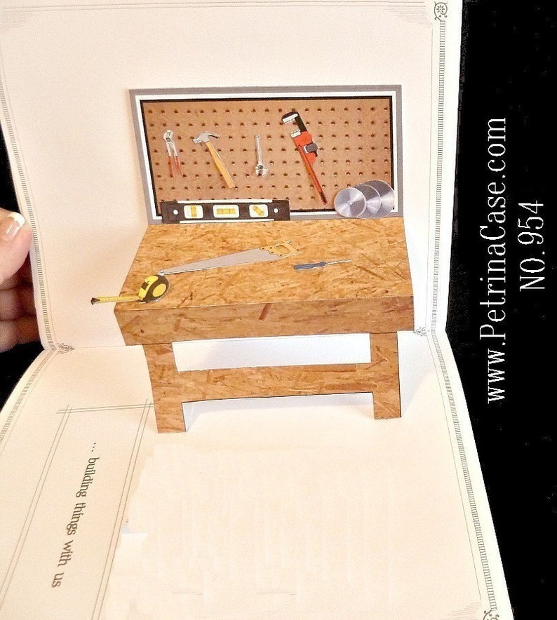 Workbench Pop-up Card Printable Digital PATTERN - Item 954-P Digital ...