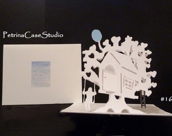 Tree House Pop-up Card 180 Degrees With Kite and Ladder | Etsy