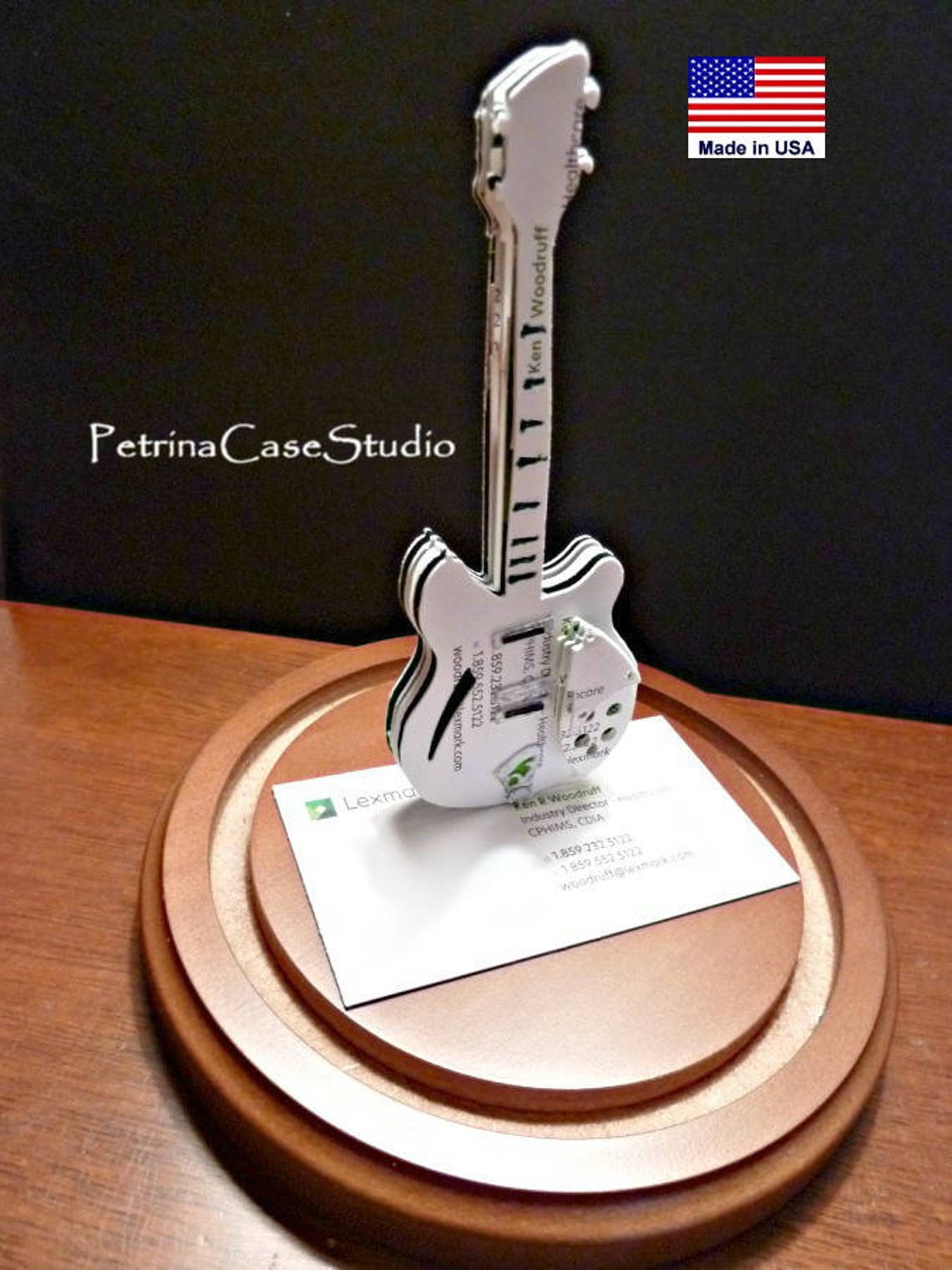 Guitar Business Card Sculpture design 1195 or Folk Acoustic - Etsy