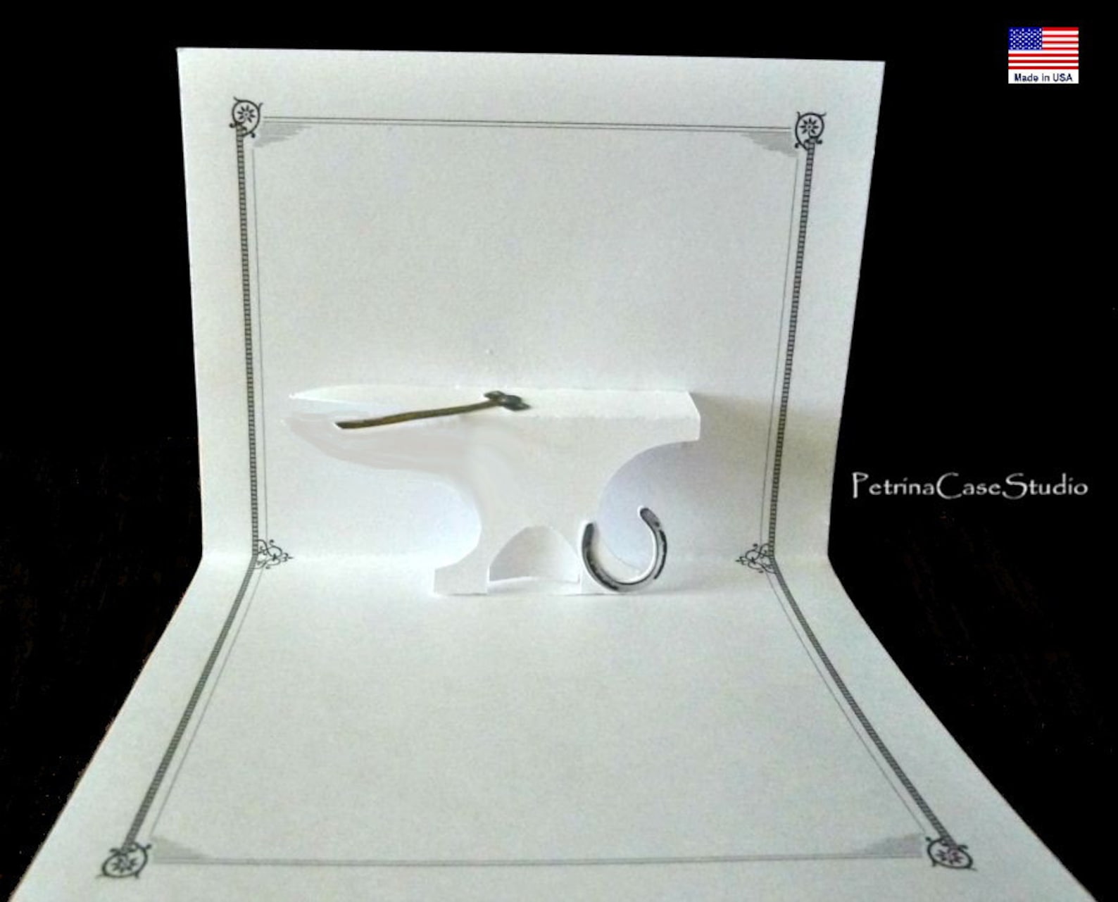 Anvil Pop-up Card 3D design 1335 With Farrier Blacksmith Tool - Etsy