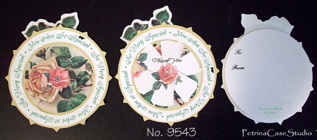 Thank You Card Pop-up 2 Way Image Volvelle No.9543 - Etsy