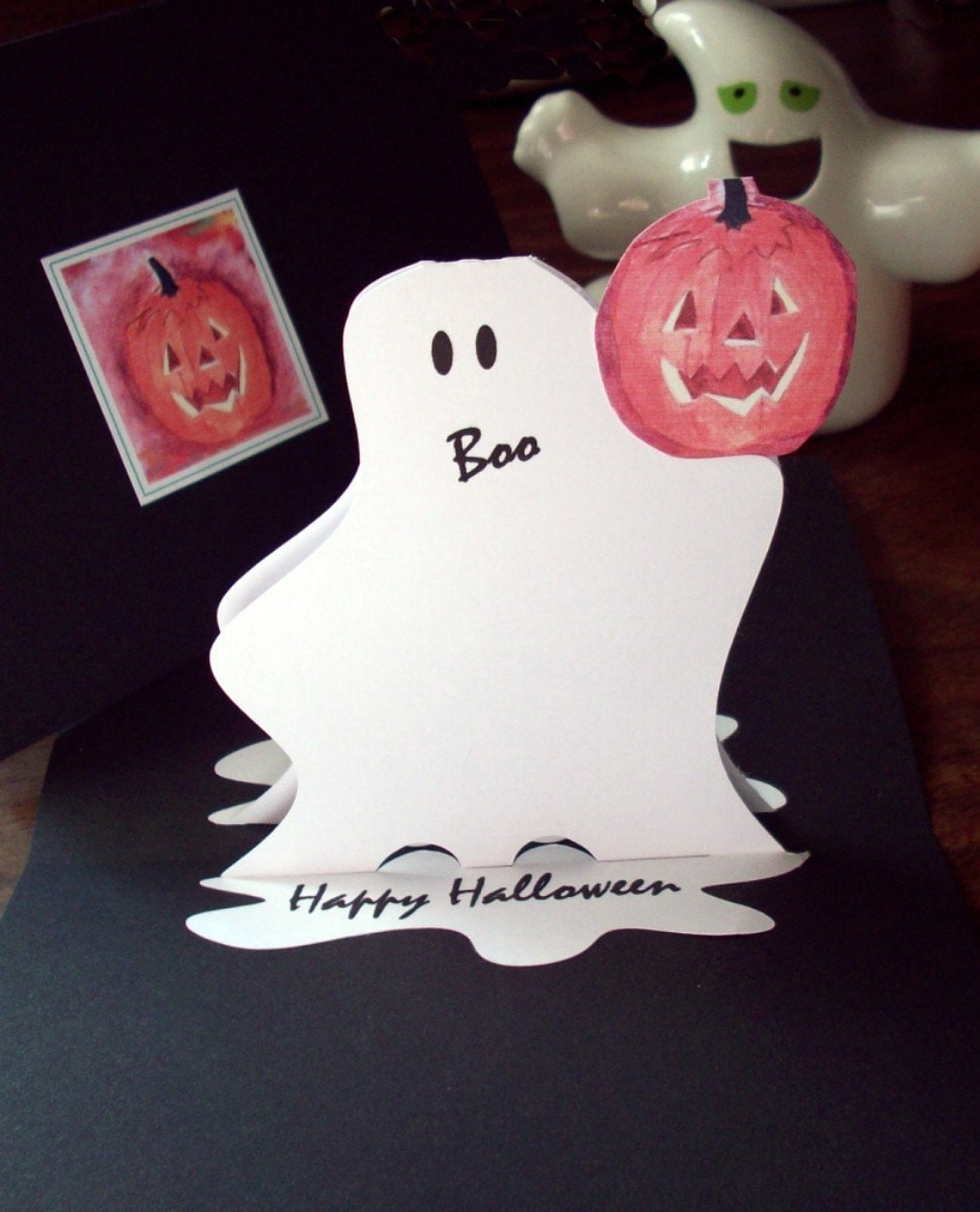 Ghost Pop-up 180 Degrees Halloween Card NO 9924 - Etsy