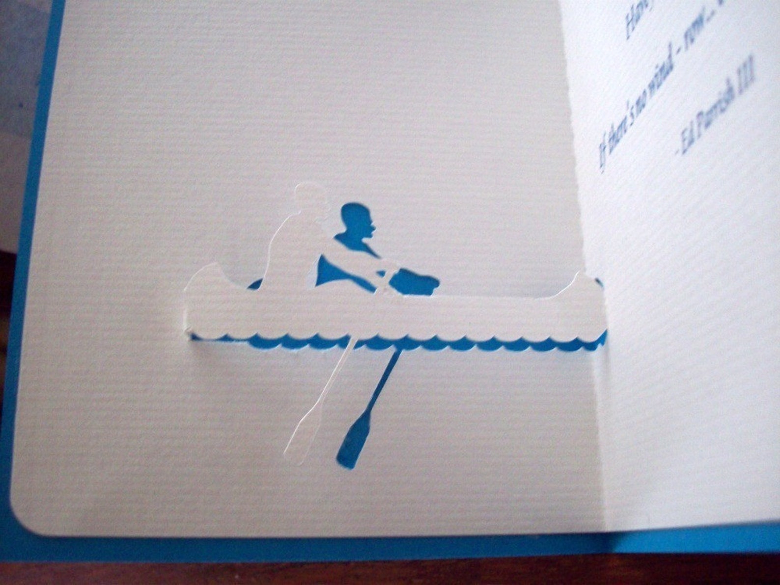 Canoe Pop-up Card ITEM 9548 - Etsy