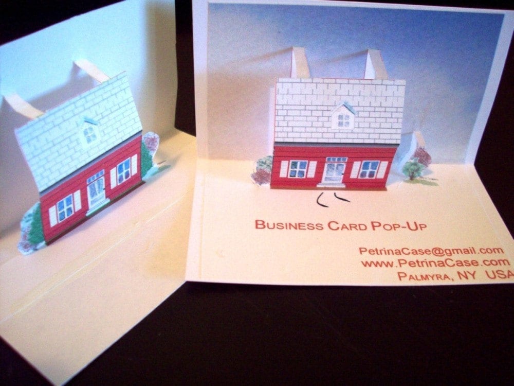 Pop-up Business Card 25 Cards is 1 Set for 19.89 ITEM 8850 - Etsy