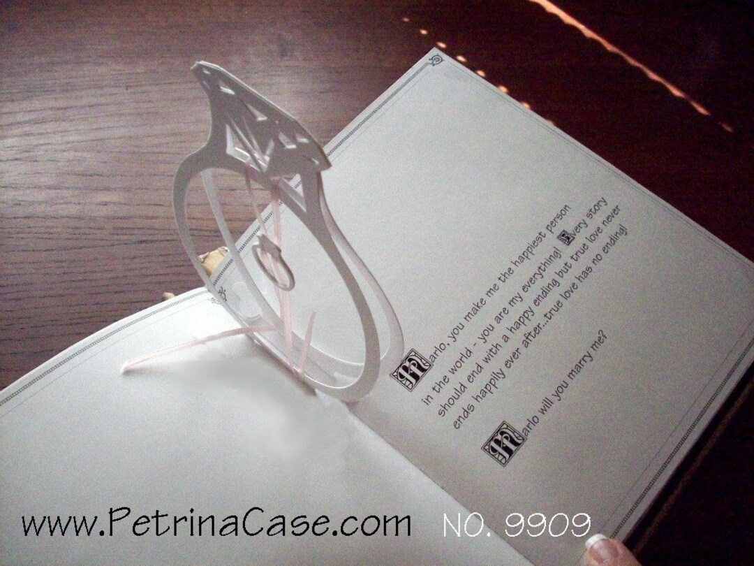 Engagement Ring Pop-up Card ITEM 9909 Proposal - Etsy