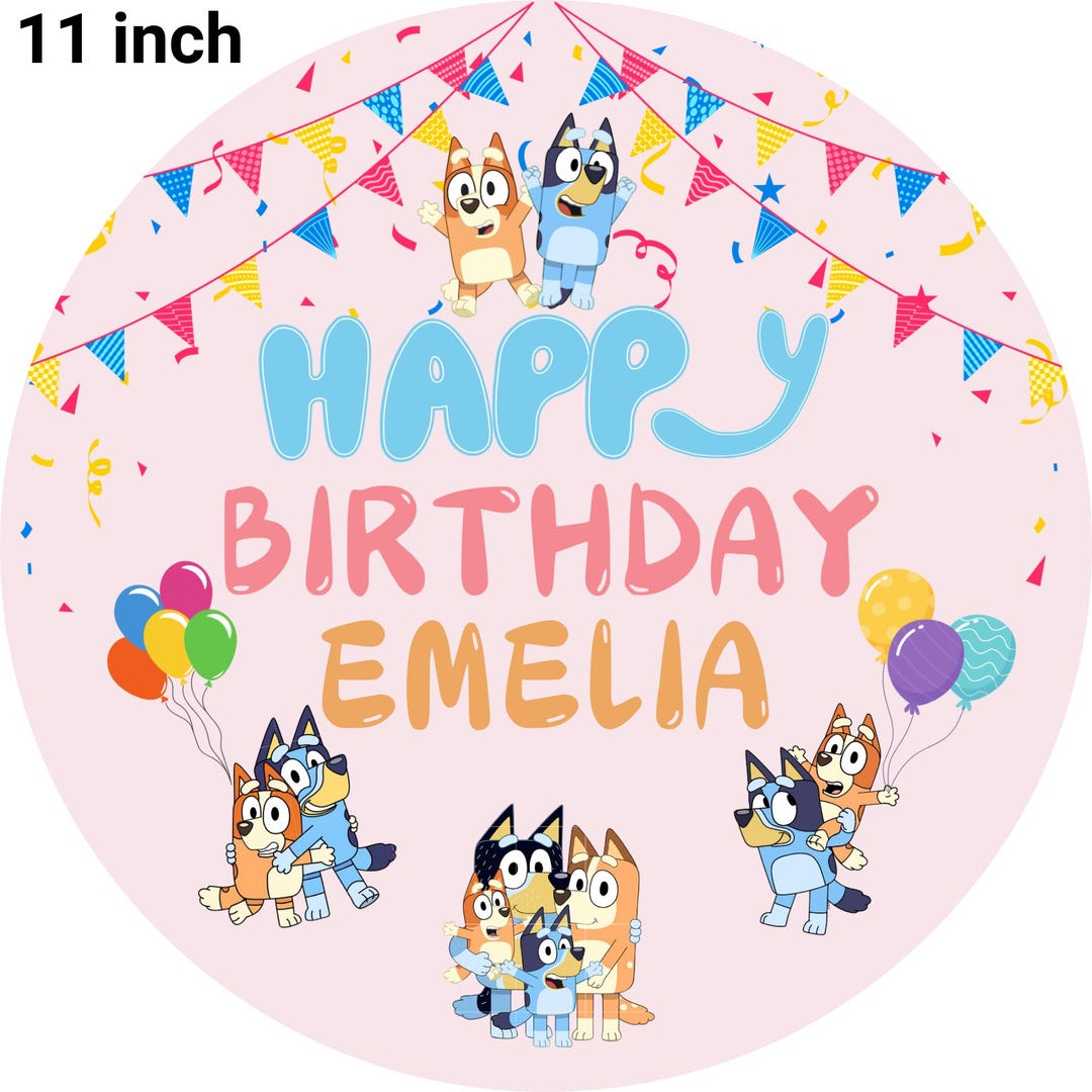 Bluey Birthday Party Invitations for Kids Personalized 6th Birthday ...