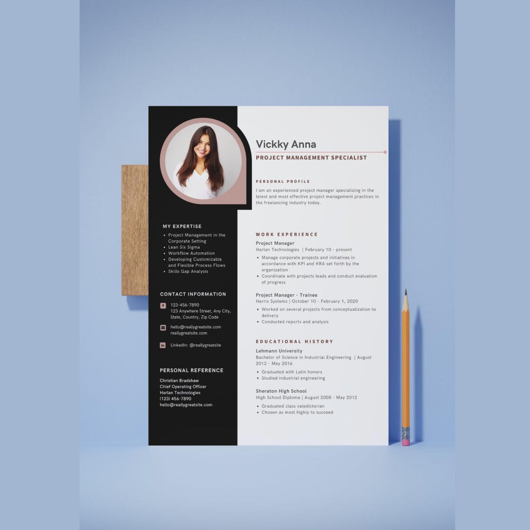 Resume Template, Professional & Editable Resume Design | Printable CV ...