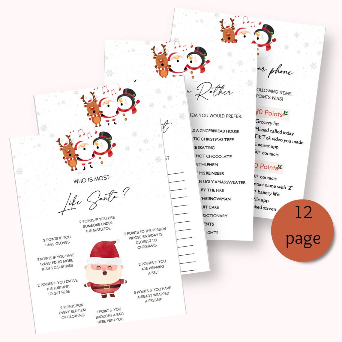 Kid Christmas Game | Fun Printable Holiday Activity for Kids ...