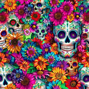 Sugar Skulls Digital Art Bundle. High Quality 12x12 Vinyl/sublimation ...