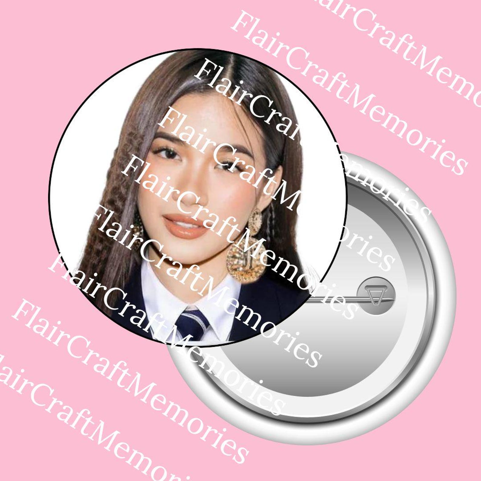 BINI Fan Merch Button Pin Set Featuring Aiah, Colet, Gwen, Jhoanna ...