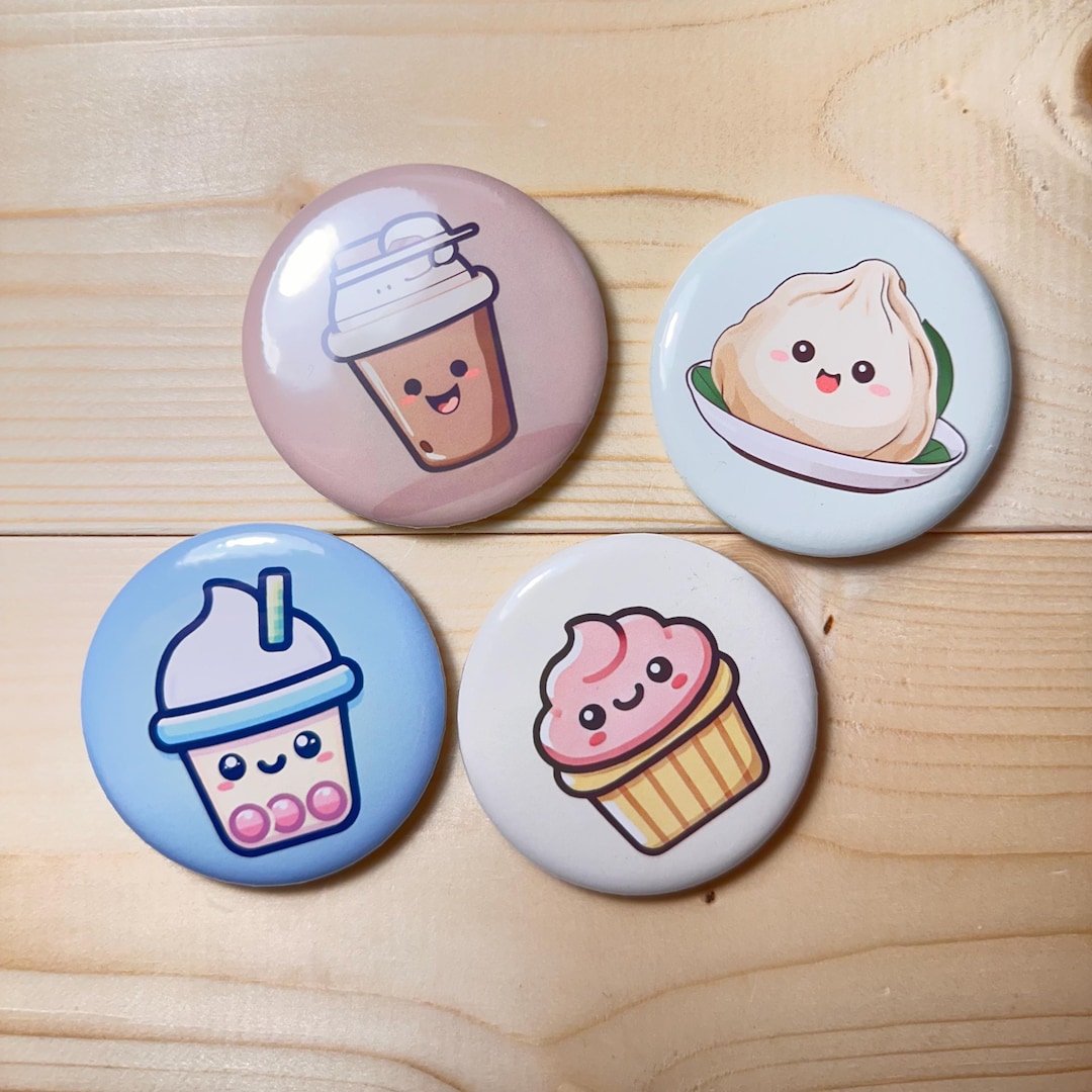 Adorable Kawaii Button Pins | Cute & Unique Accessories for Backpacks ...