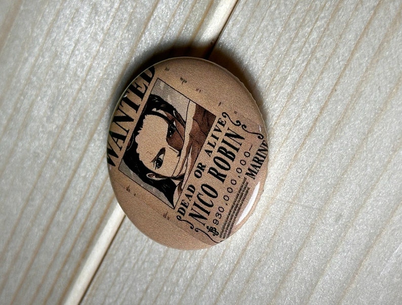 Button Badge Pins - Anime One Piece Wanted Posters - Etsy