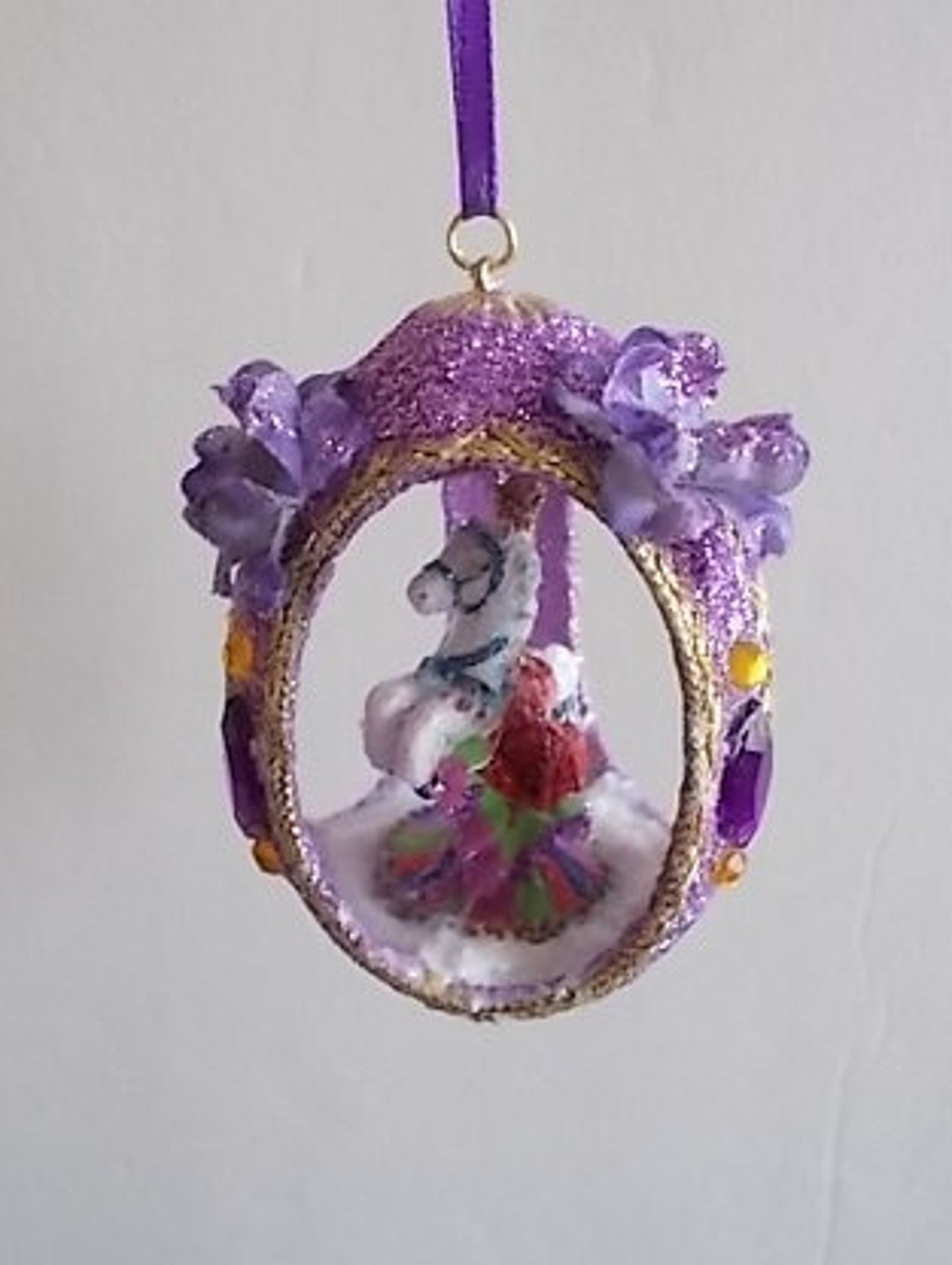 3-sided Carousel Horse Egg Shell Otnament - Etsy
