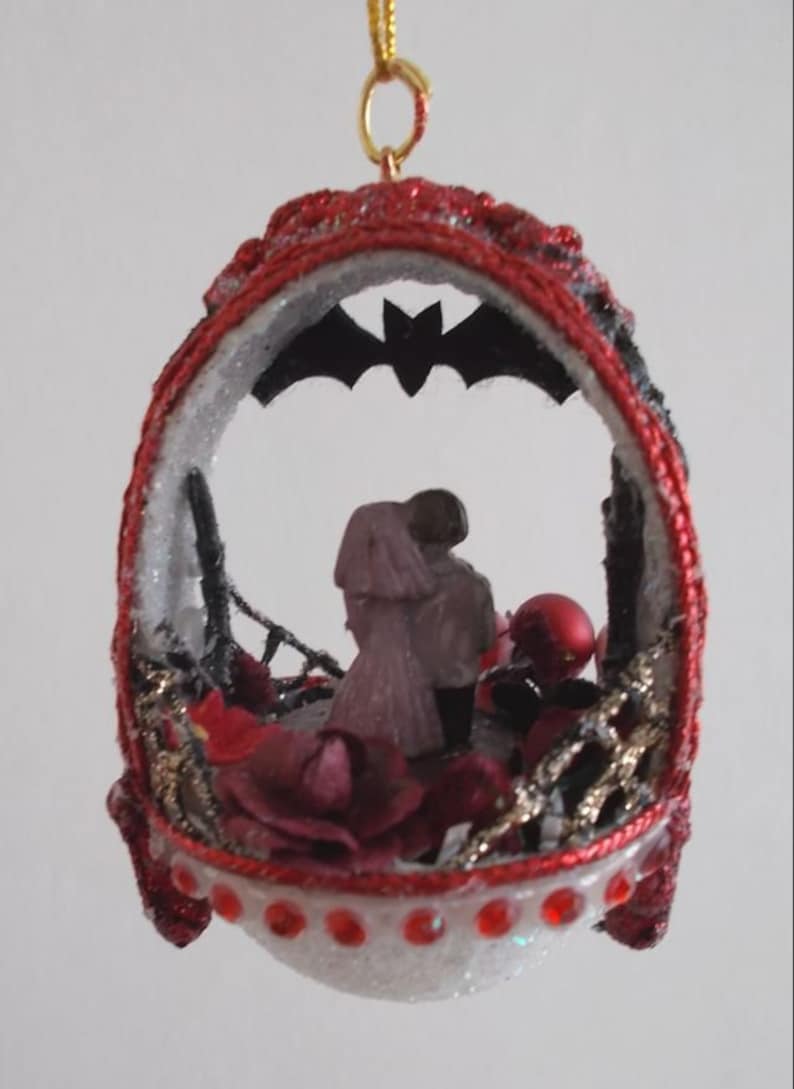 Gothic Spooky Dark Wedding Egg Basket Ornament - Etsy