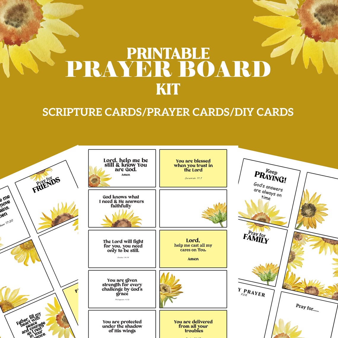Prayer Board Card Kit, Scripture Cards (digital Download) - Etsy