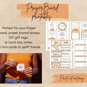 Pumpkin Fall Prayer Board Kit: Christian Wall Art, Bible Verse Cards ...