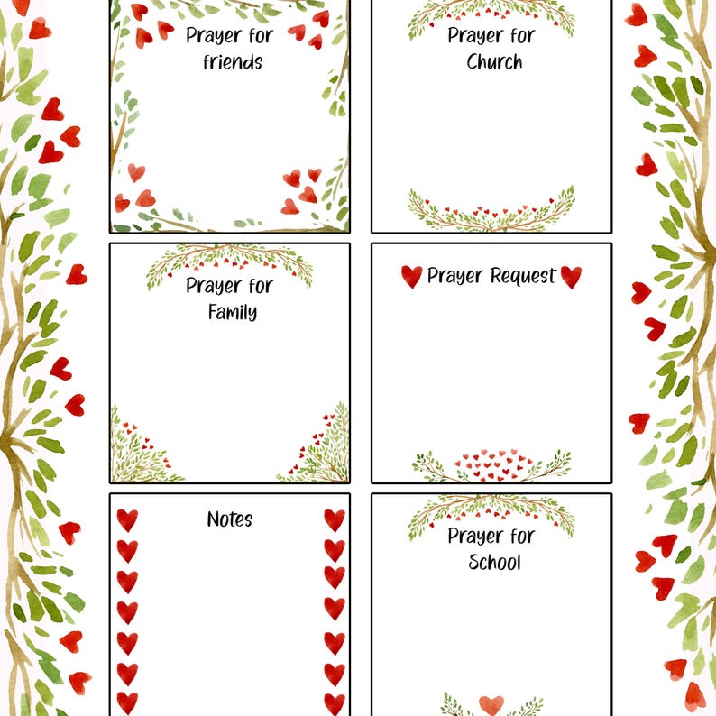 Prayer Board Kit Printable Bundle, God's Love Encouraging Scripture ...