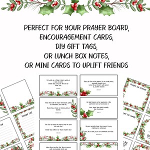 Christmas Prayer Board Cards, Bible Verse Printables (digital Download ...