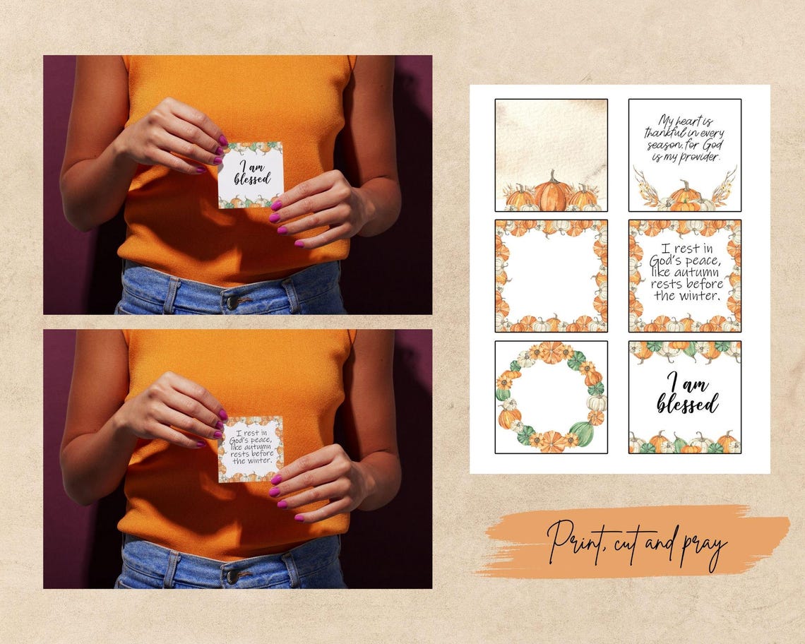Pumpkin Fall Prayer Board Kit: Christian Wall Art, Bible Verse Cards ...