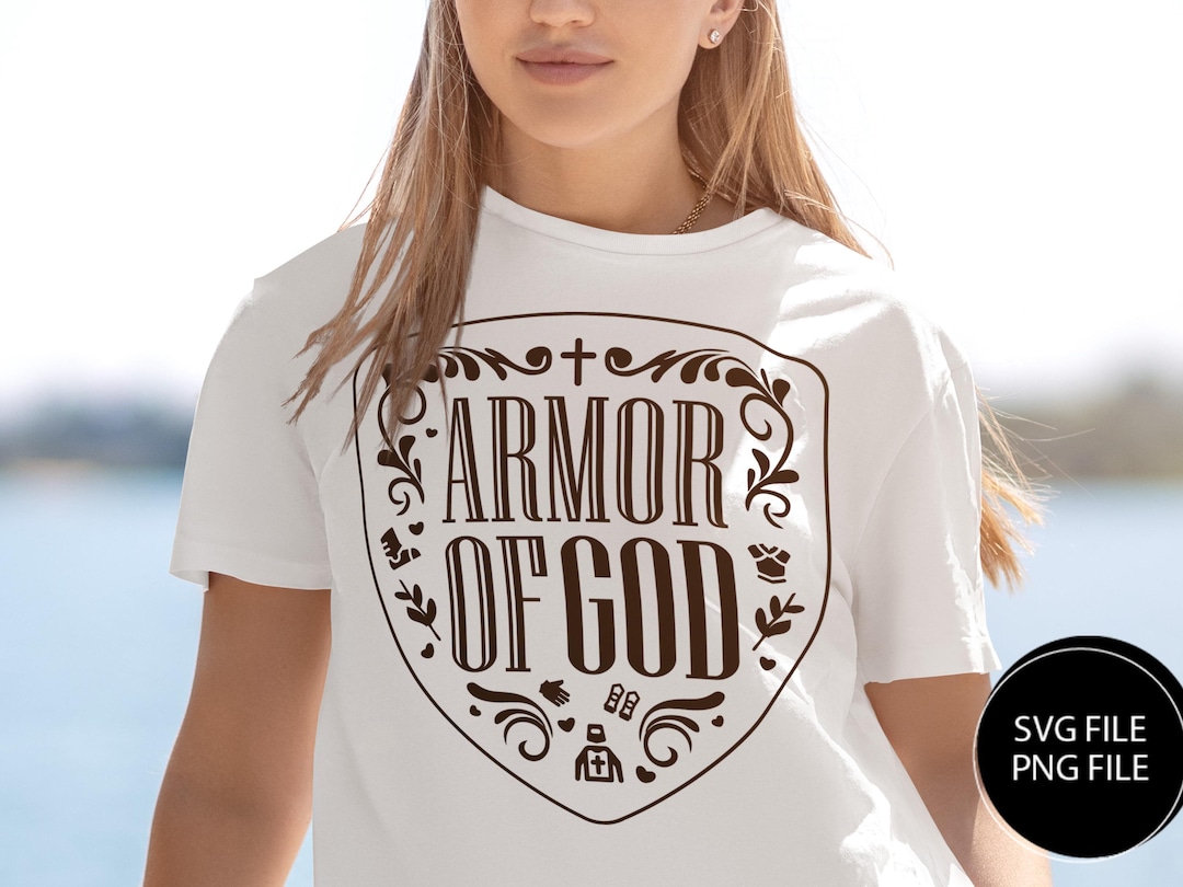 Armor of God SVG Sublimation Design for T-shirt | Digital Download Cut ...
