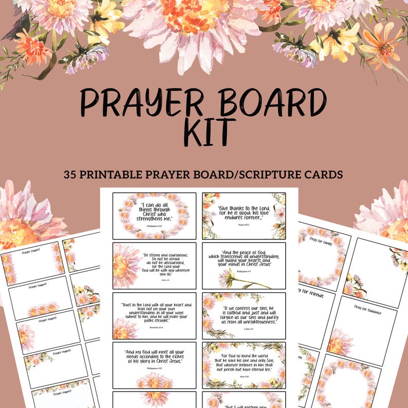 Printable Prayer Board - Encouraging Scripture Cards for Prayer ...