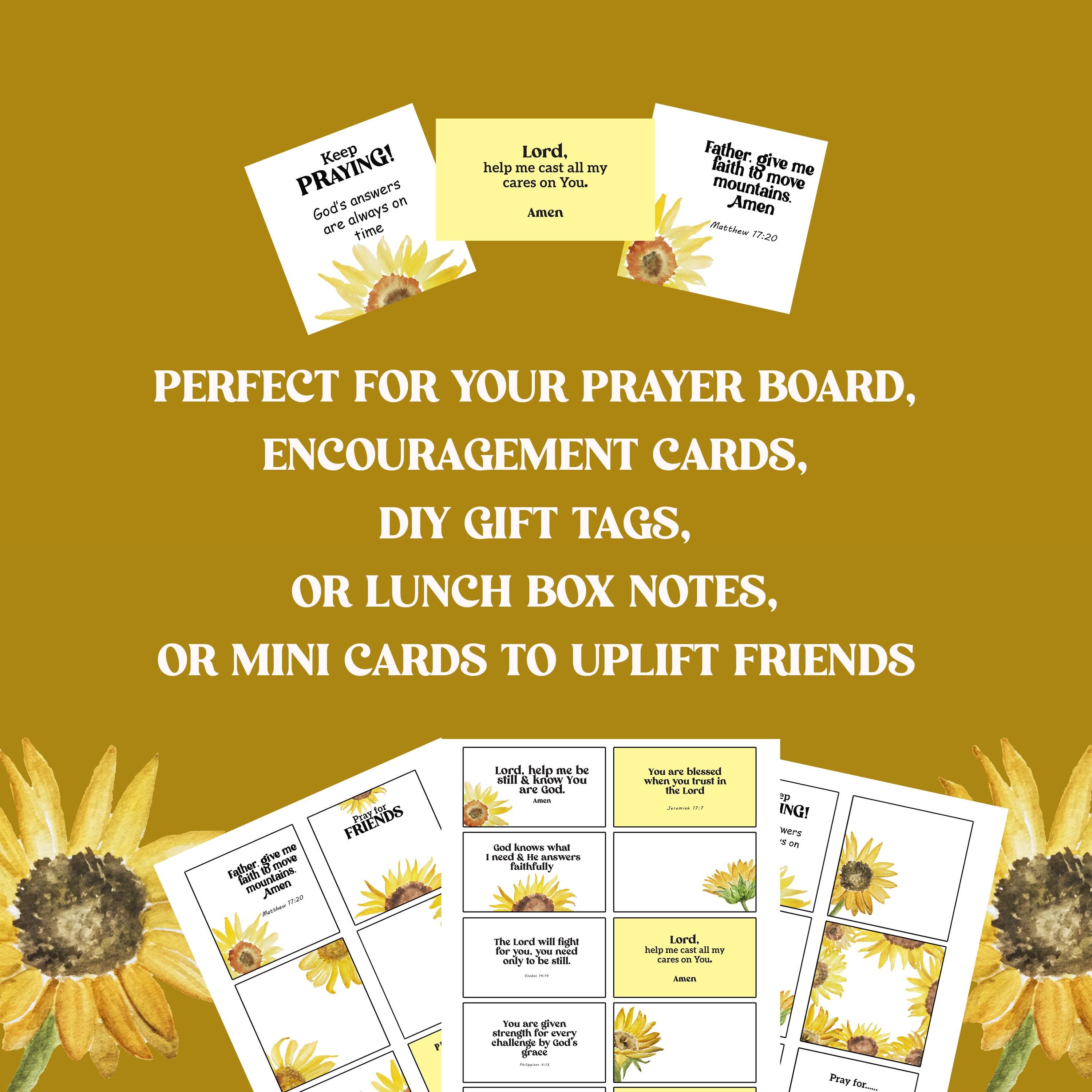 Prayer Board Kit Printable Bundle, Encouraging Prayer Board Card for ...