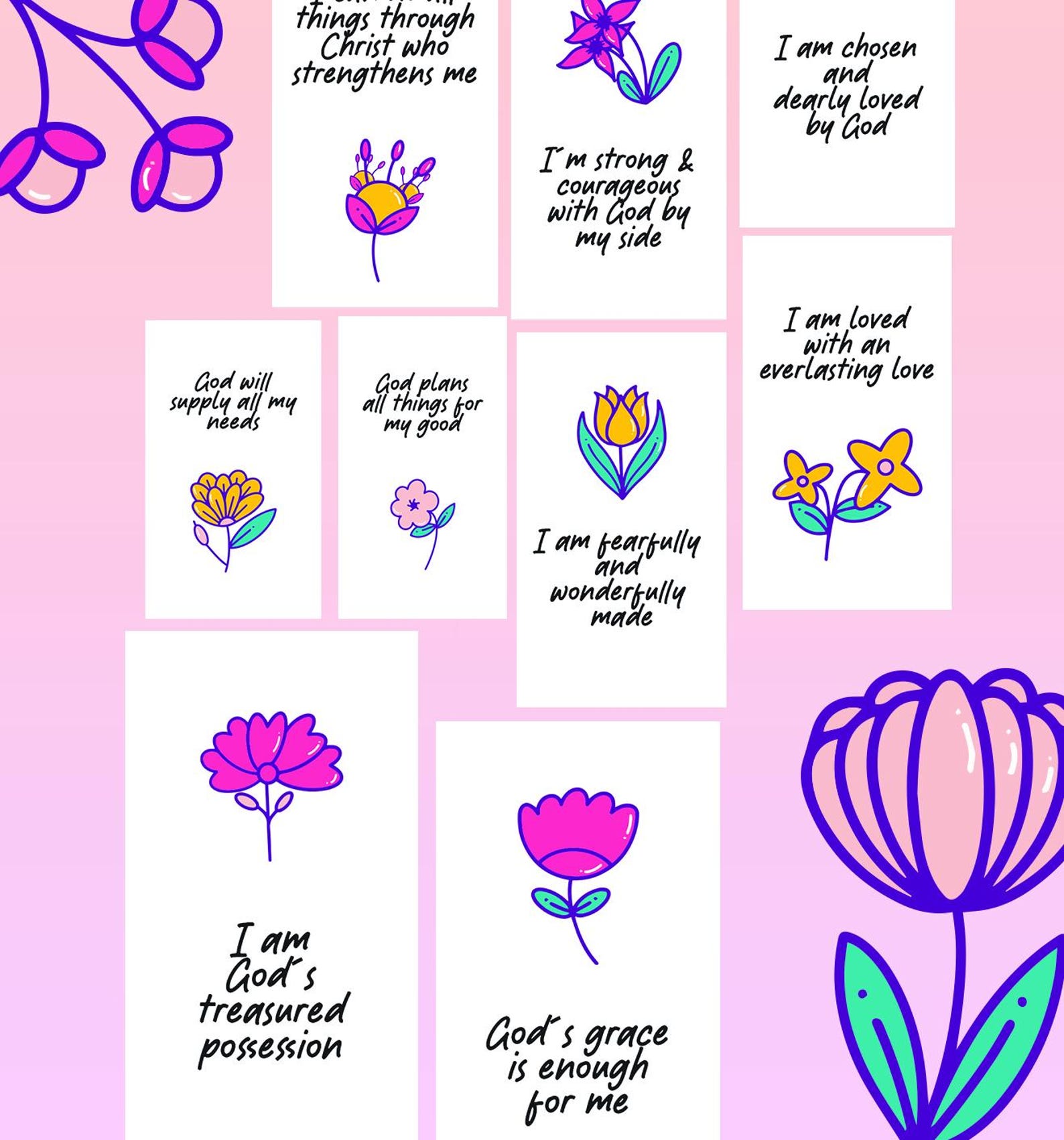 Positive Affirmation Cards Digital | Vision Board Printables ...