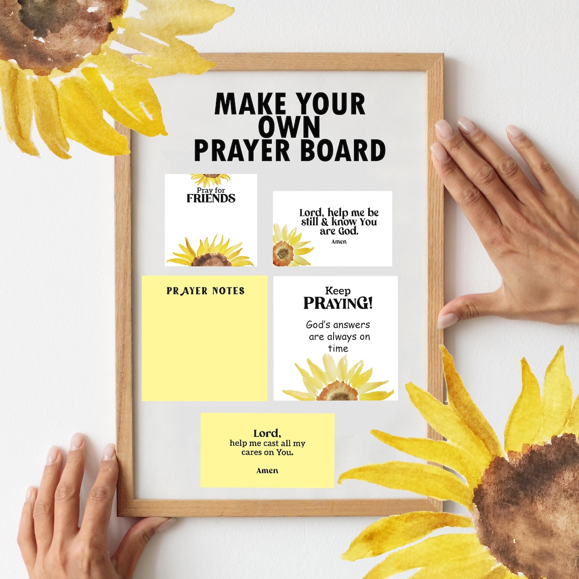 Prayer Board Kit Printable Bundle, Encouraging Prayer Board Card for ...