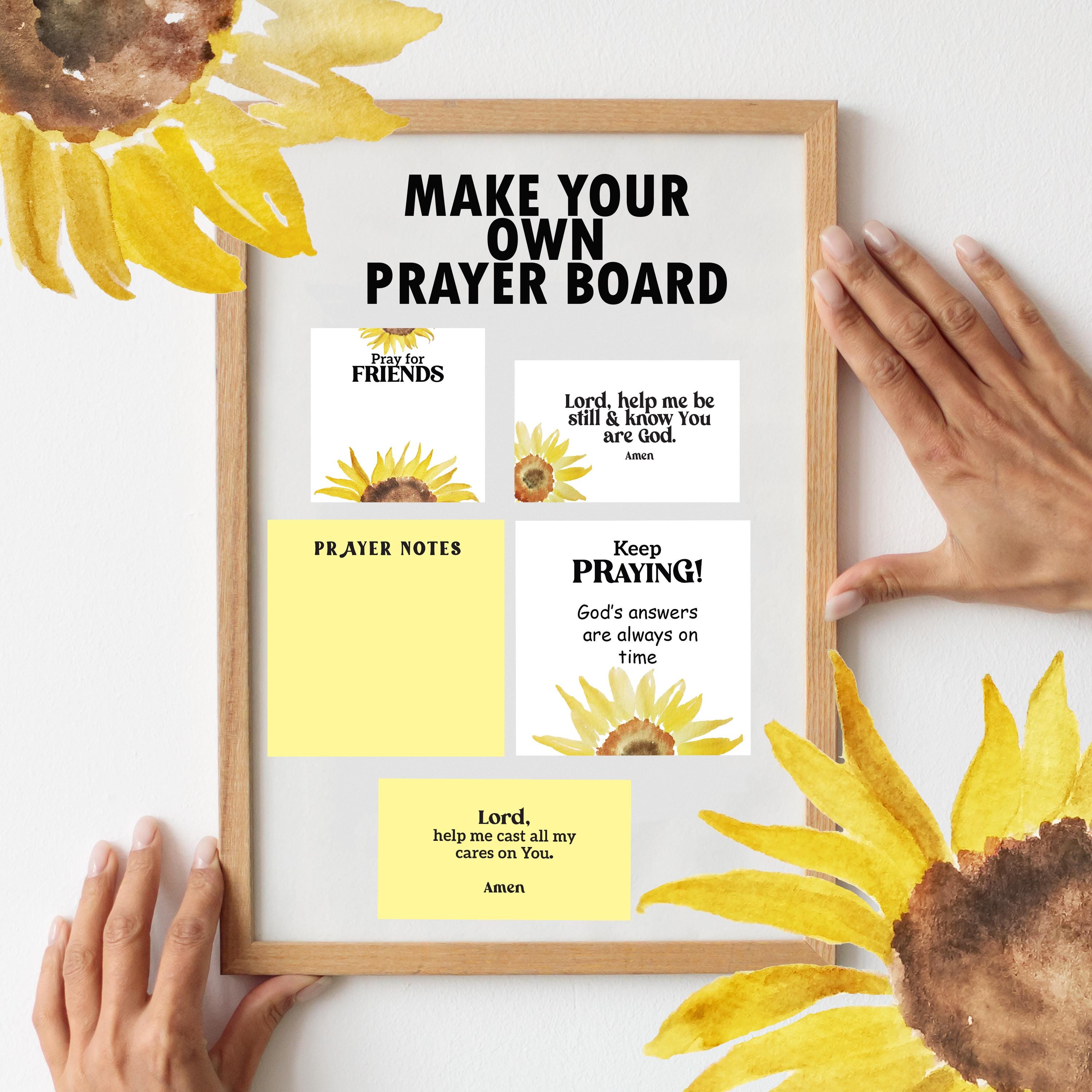 Prayer Board Kit Printable Bundle, Encouraging Prayer Board Card for ...