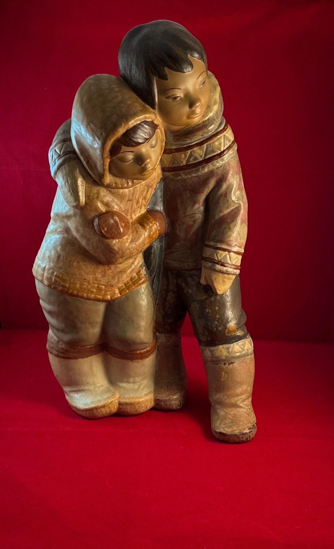 Lladró Eskimo Figurine Gres Finish Authentic Handmade Artwork - Etsy