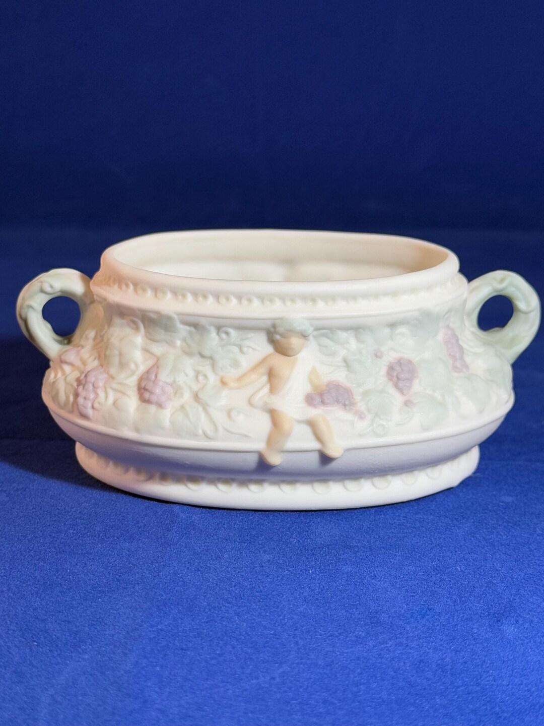 Lladró Mini Bowl With Cherubs and Flowers Hand Painted Porcelain, Spain ...