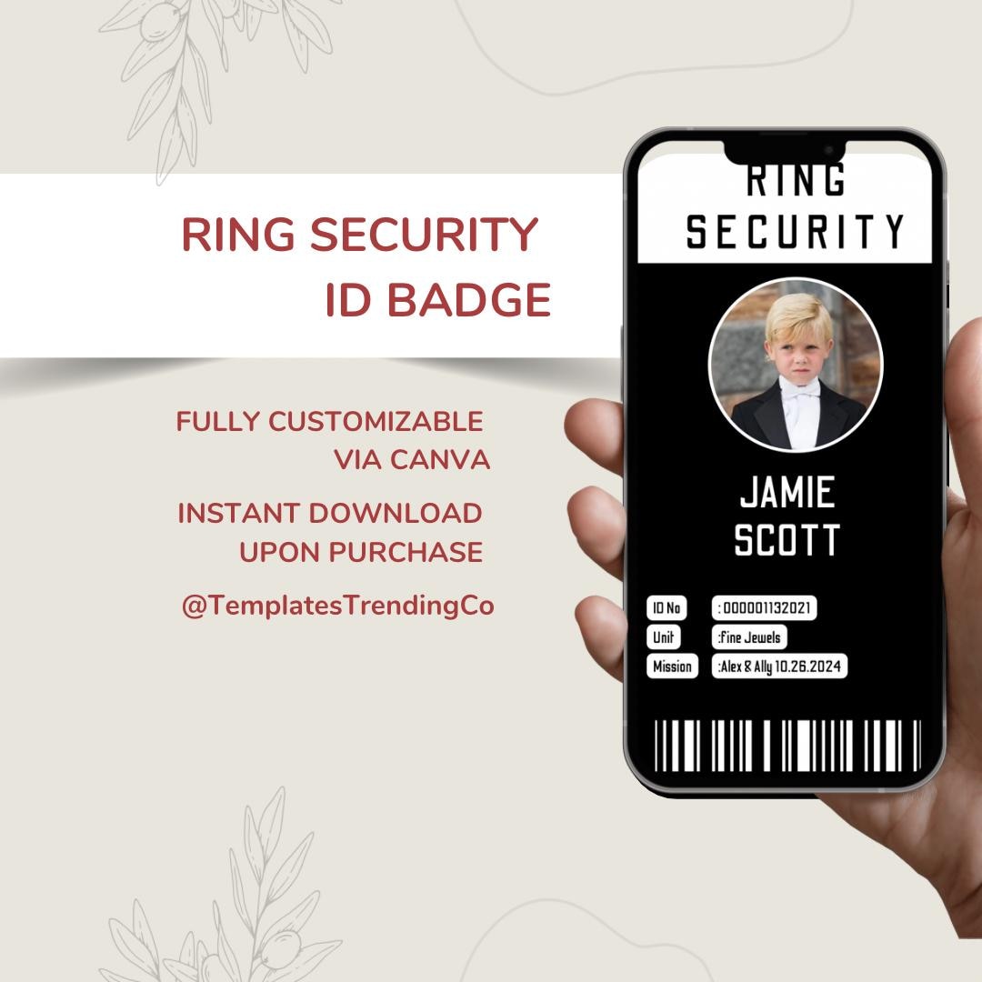 Ring Security ID Badge Digital Download - Etsy